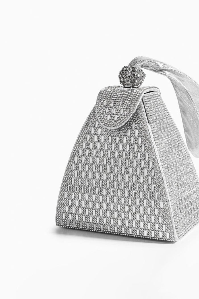 Crystal Gold Pyramid Handbag