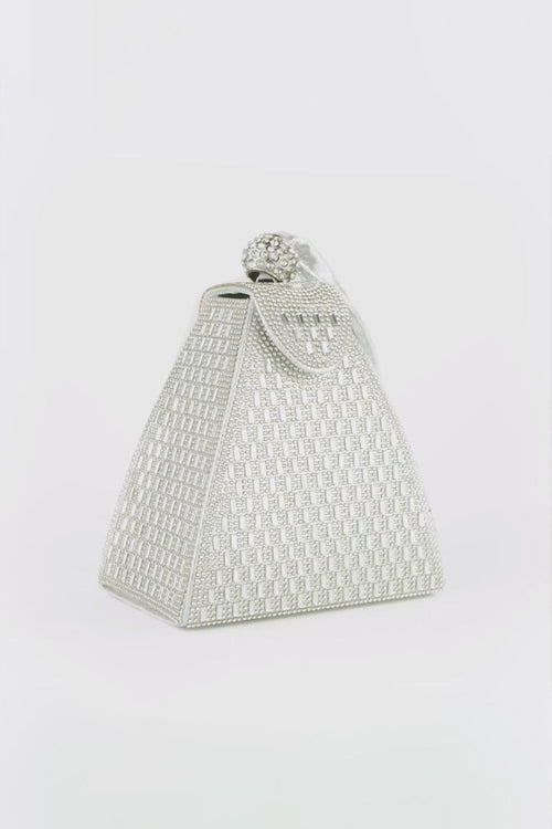 Crystal Gold Pyramid Handbag