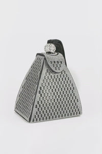 Crystal Gold Pyramid Handbag