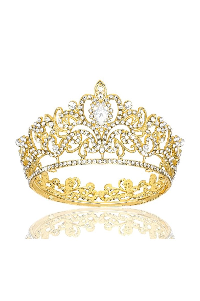 Gold Crystal Crown Accessories Rhinestones – KissProm