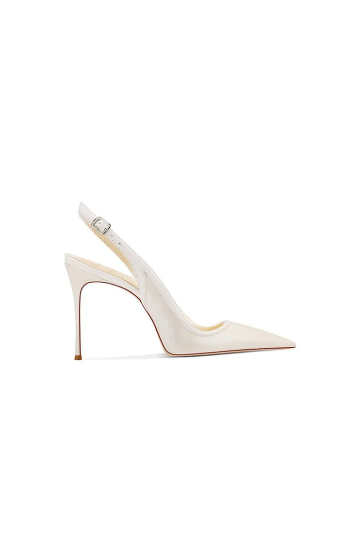 Green Slingback Mid Heel Stiletto Sandals – KissProm