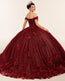 Illa | Ball Gown Organza Sweetheart Burgundy Quinceanera Dress – KissProm