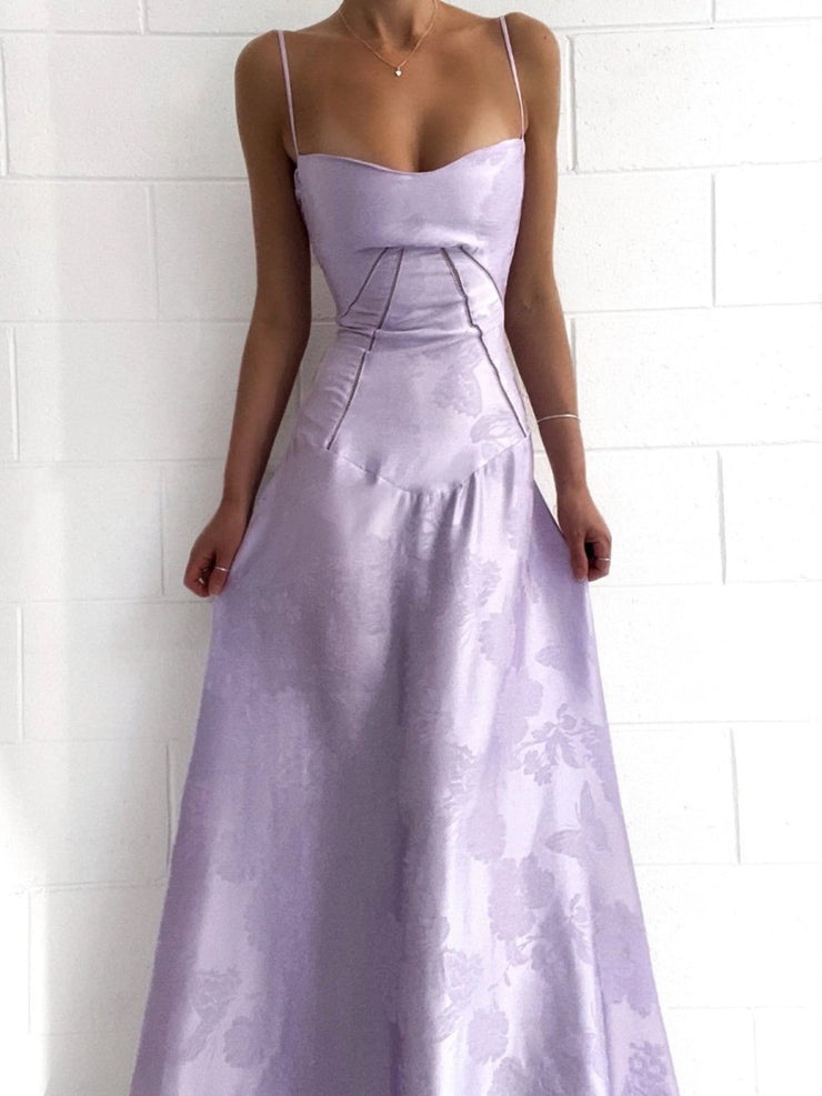 Phantasia | Mermaid Lavender Spaghetti Straps Prom Dress – KissProm