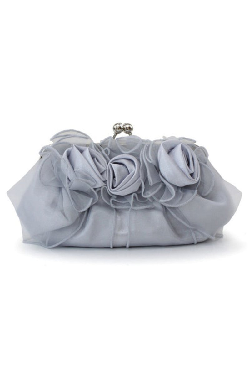 Silk Chain Clutches With Flower – KissProm