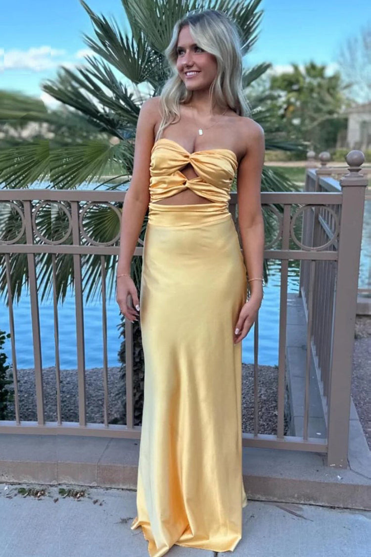 Strapless Aqua Blue Sheath Long Prom Dresses