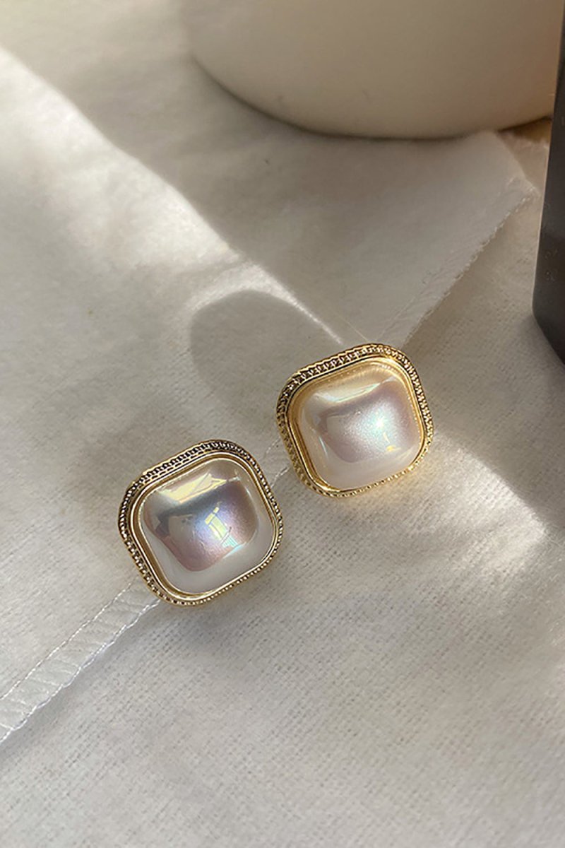Vintage Square Pearl Earrings – KissProm